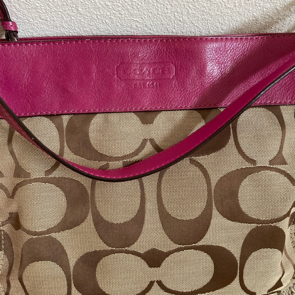 Coach Signature Jacquard Shoulder/Crossbody Bag - Gem